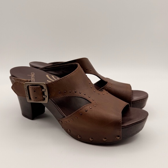 Danskin | Shoes | Dansko Ripley Crazy Horse Leather Clog Sandals Brown ...